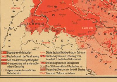 Old Ww2 Propaganda Map 1938 87 545 000 Deutsche In Europa Germa