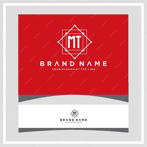 Premium Vector Modern Monogram Initial Letter Mt Logo Design Template