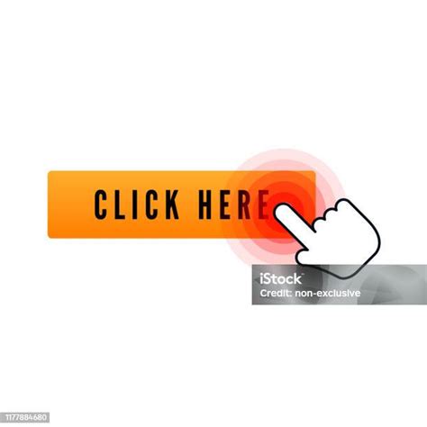 텍스트와 버튼 위에 액션의 애니메이션손 커서 흰색 배경에 코치 라를 클릭하십시오 웹 아이콘 요소입니다 벡터 일러스트레이션 개념에 대한 스톡 벡터 아트 및 기타 이미지