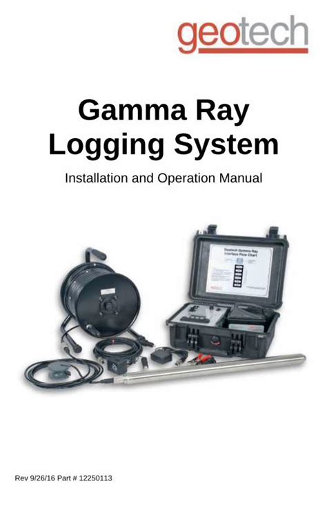 Pdf Gamma Ray Logging System Installation And Operation Manual