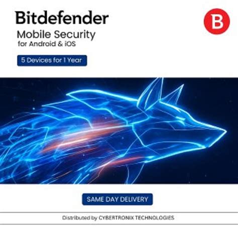 Bitdefender Mobile Security For Android And Ios 5 Devices For 1 Year Digital License Same