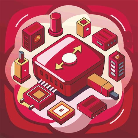 Technology Concept Flat Vector Style Illustration Featuring Firmware