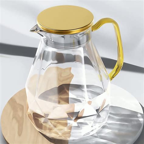Gold Glittery Acrylic Pitcher 60 Oz Clear Gold 1 Pc