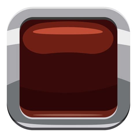 Premium Vector Chocolate Square Button Icon Cartoon Illustration Of Square Button Vector Icon