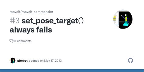 Setposetarget Always Fails · Issue 3 · Moveitmoveitcommander