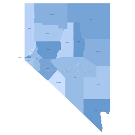 Administrative Map Of Nevada Nv Stock Illustration Illustration Of Reno Election 358059856