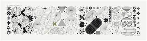 산성 스타일로 설정된 벡터 그래픽 자산 다양한 형태의 와이어 프레임 요소와 복고풍 미래 지향적 배경 디자인 서식 파일 포스터 스티커 Y2k 스타일 세트 10의 배너에 대한