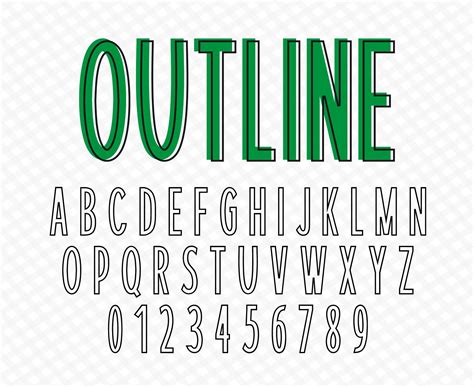 Outline Font Outline Letters Hollow Font Bold Outline Font Block