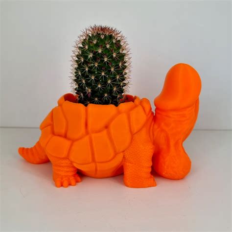 3d Printable Dicky Turtle Flowerpot A By Iradj3d
