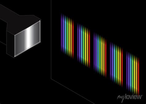 A Diffraction Grating Splitting White Light Into A Series Of Posters For The Wall • Posters
