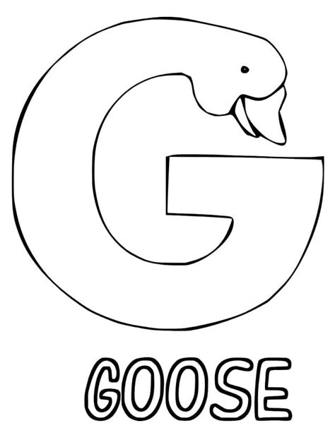 Letter G Coloring Pages Coloringlib