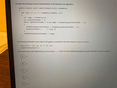 Solved Consider The Following Correct Implementation Of The