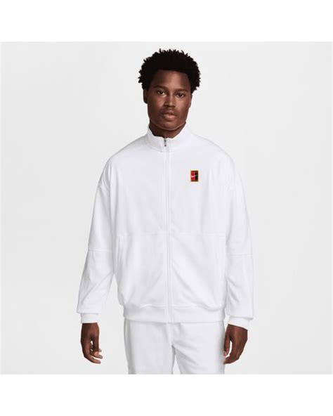 Nike Court Heritage Tennis Jacket In White For Men Lyst