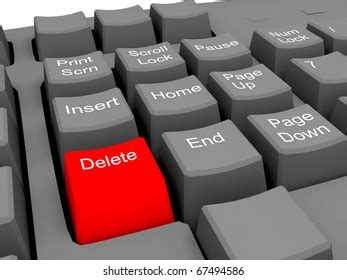 Red Delete Key On Keyboard Stock Illustration Shutterstock