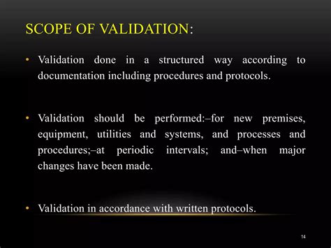 Introduction And Scope Of Validation Pptx