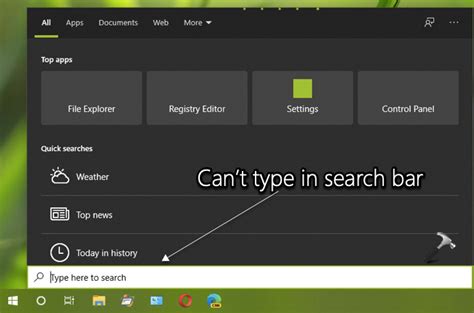 Fix Cant Type In Windows 10 Search Bar