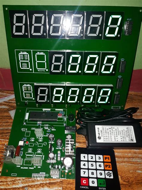 1 Set Cpu Pertamini Ac Ic Atmega 16a Ori Display Warna Merah Lazada