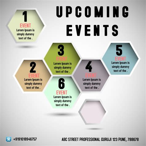 Upcoming Event Template Postermywall