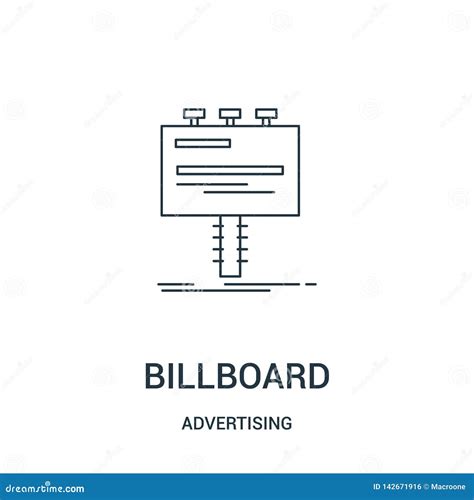 Billboard Icon Vector From Advertising Collection Thin Line Billboard Outline Icon Vector
