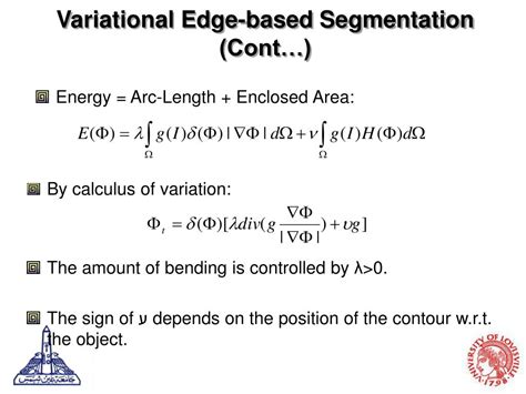 Ppt Variational Approaches And Image Segmentation Lecture 7