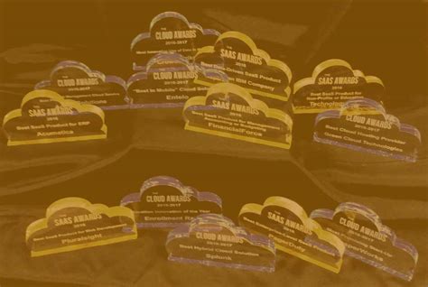 2016 Cloud And Saas Awards Trophies On Their Way Cloud Computing