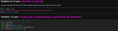 Solved Problem 01 3 Pts Read The Csv Data File Import