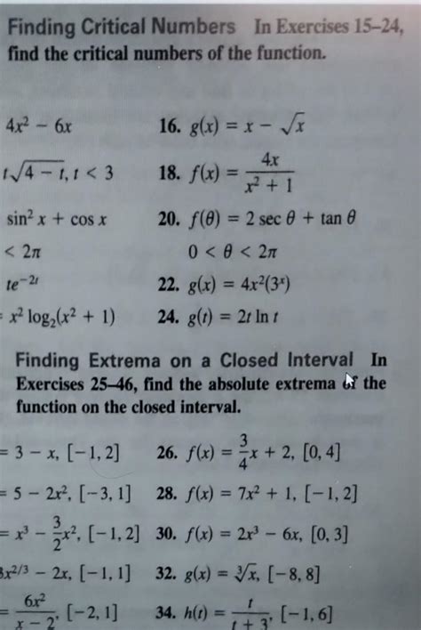 Solved Finding Critical Numbers In Exercises 15 24 Find The
