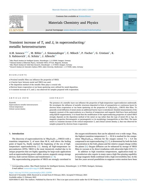 Pdf Transient Increase Of Tc And Jc In Superconducting Metallic Heterostructures