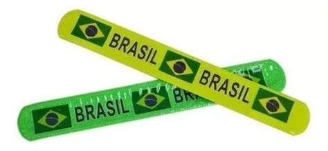 Pulseira Bate Enrola Brasil 20 Unidades Mercadolivre
