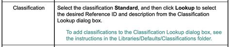 how can i add classifications to the classification lookup dialog box