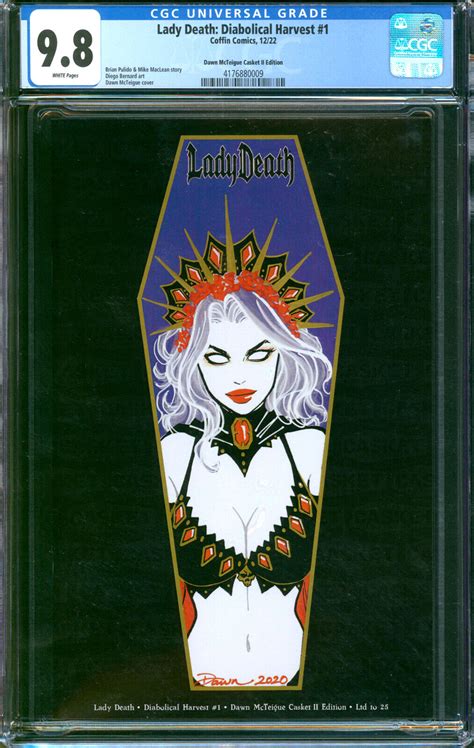 Lady Death Diabolical Harvest 1 Dawn Mcteigue Casket Edition Cgc 98