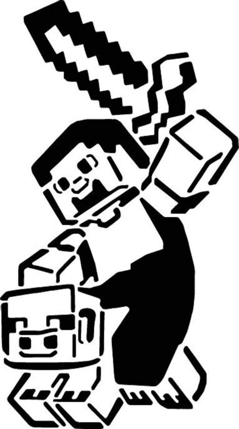 Minecraft Steve Stencil