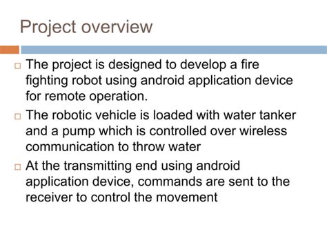 presentation slides of android controlled robot ppt