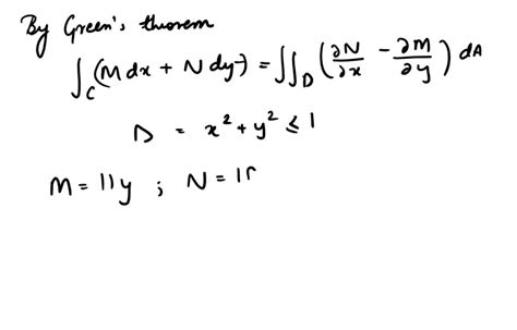 solved 1 point let c be the positively oriented circle x 2 y 2 1