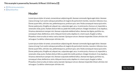 Semantic Ui Example Codesandbox