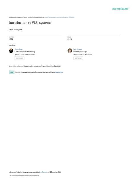 Introduction To Vlsi Systems Pdf