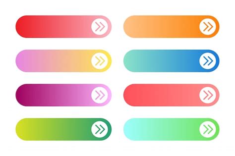 premium vector vector set of modern gradient app or game buttons