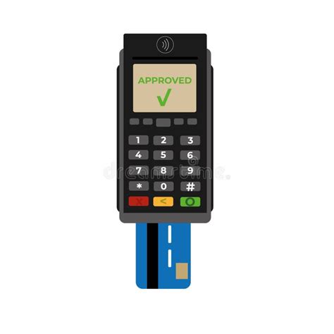 Pos Nfc Payment Bank Card Machine Icon Nfc Terminal Card Vector Payment Transfer Stock
