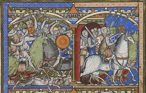 Ms M 638 Fol 33r Medieval Illuminated Manuscript Crusades