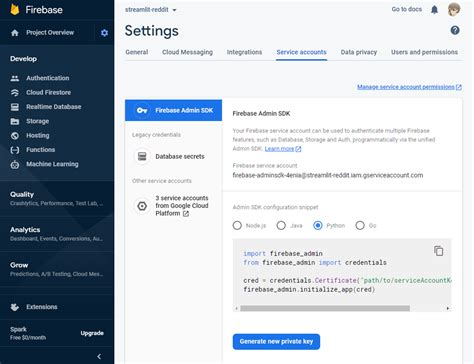 firestore and streamlit create a serverless web app in python