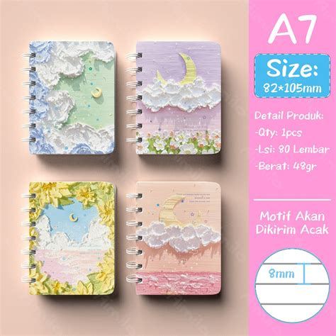 Jual [ready] Aimilo Notebook Mini A7 Buku Kecil Catatan Scrapbook Mini