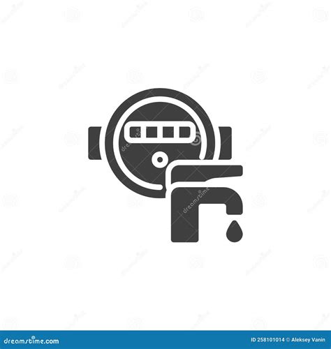 Water Flow Meter Vector Icon Stock Vector Illustration Of Pipe