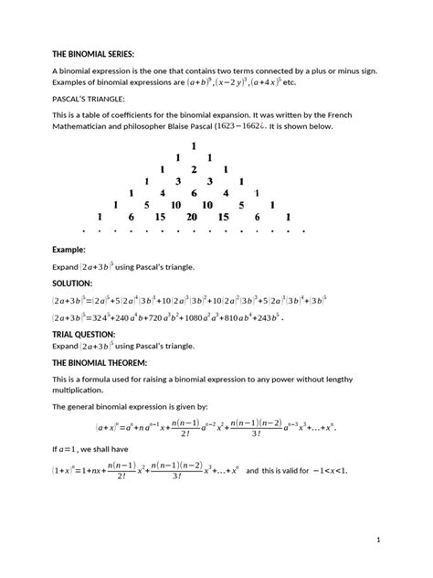 Binomial Series Pdf Mathematics Complex Analysis