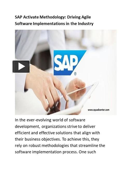 Ppt Sap Activate Methodology Driving Agile Software Implementations In The Industry