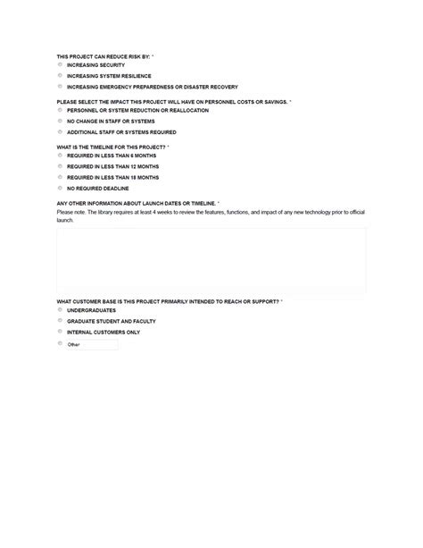 Technology Project Request Form Pdf