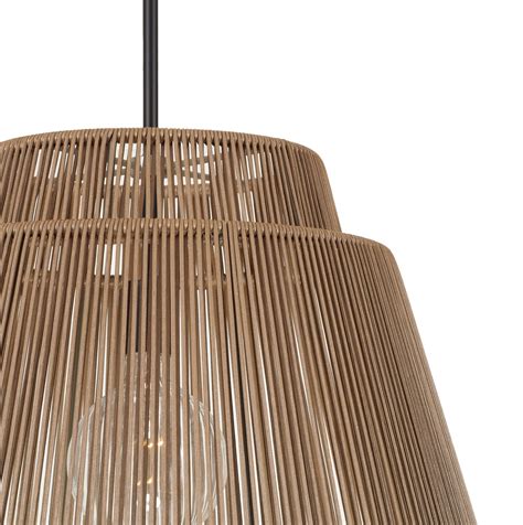 Luma 1 Light Outdoor Pendant 23 Sienna And Black
