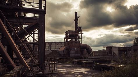 Free Industrial Twilight Scene Image Industrial Twilight Decrepit