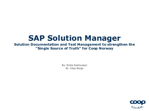 Pdf Sap Solution Manager Solution Documentation And Test Management