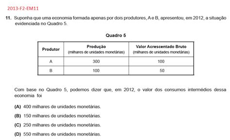 Economiax Cálculo Do Pib Em Exames Nacionais