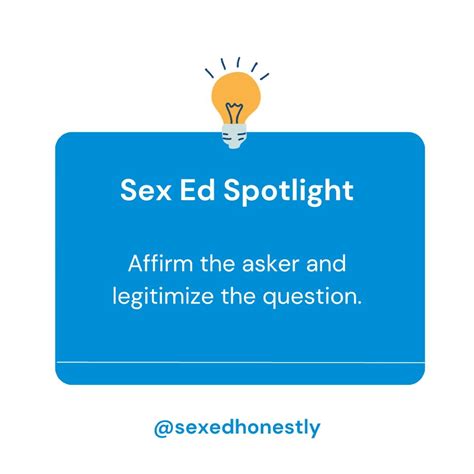 Answer On Linkedin Sex Ed Spotlight Some Ways To Affirm The Asker